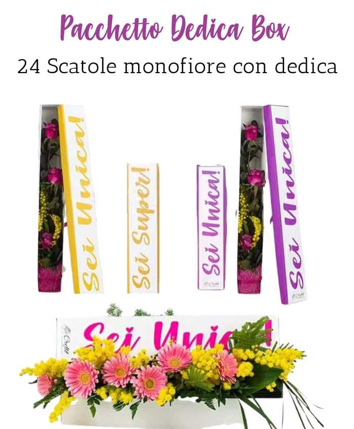 Dedica Box - Scatole monofiore con dedica | Complementi e Regali